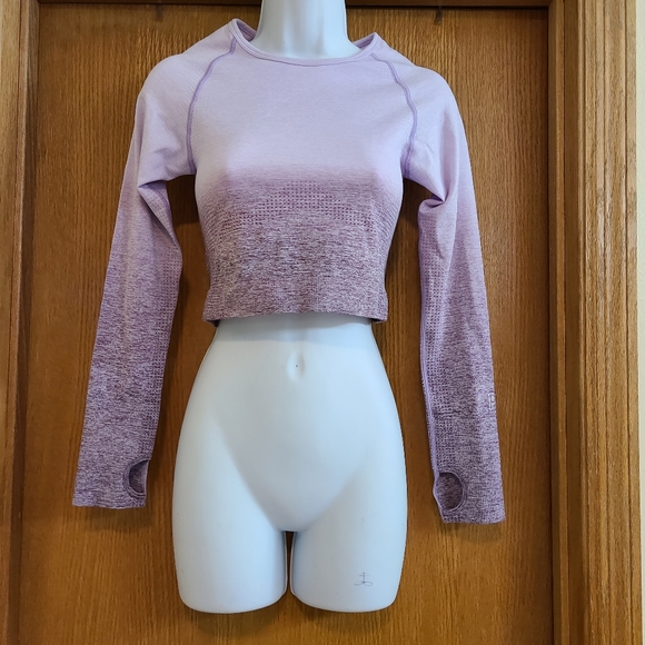 PINK Victoria's Secret | Tops | Victorias Secret Pink Lilac Ombre Crop ...